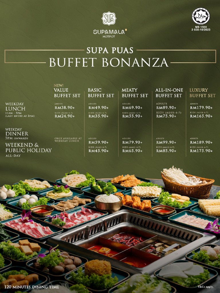 Supamala Supa Puas Buffet Bonanza Menu (NEW) | PDF