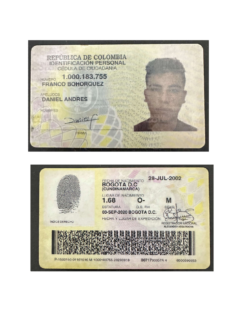 Cedula Daniel CC | PDF