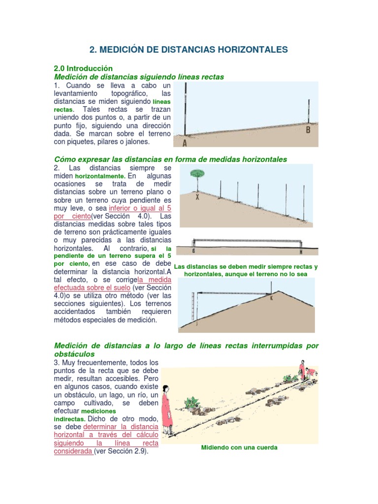 2 Medición de Distancias Horizontales | PDF | Agrimensura | Medición