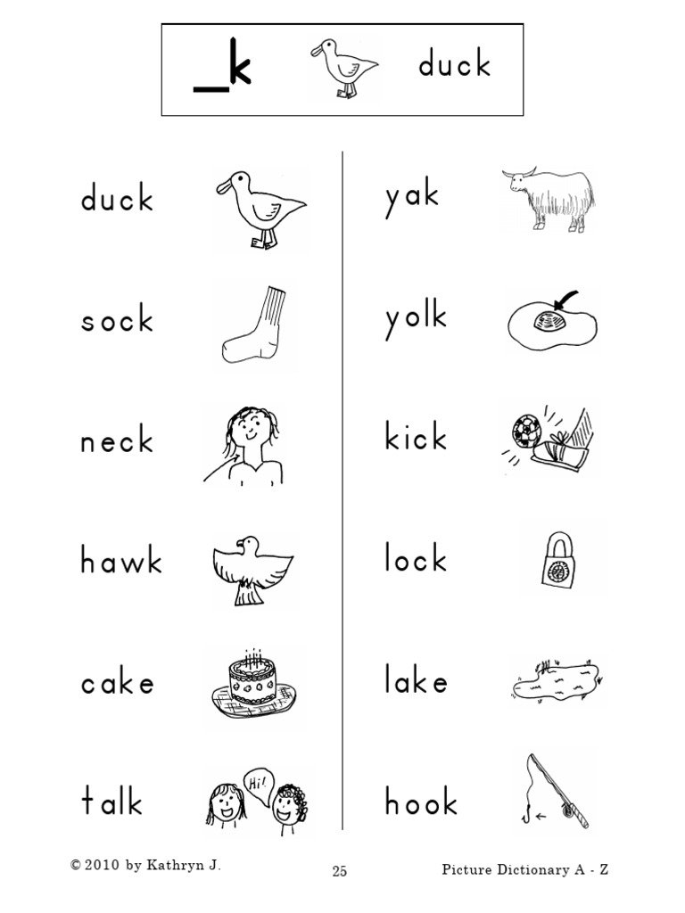 Picture Dictionary Coloring Unit 3 | PDF