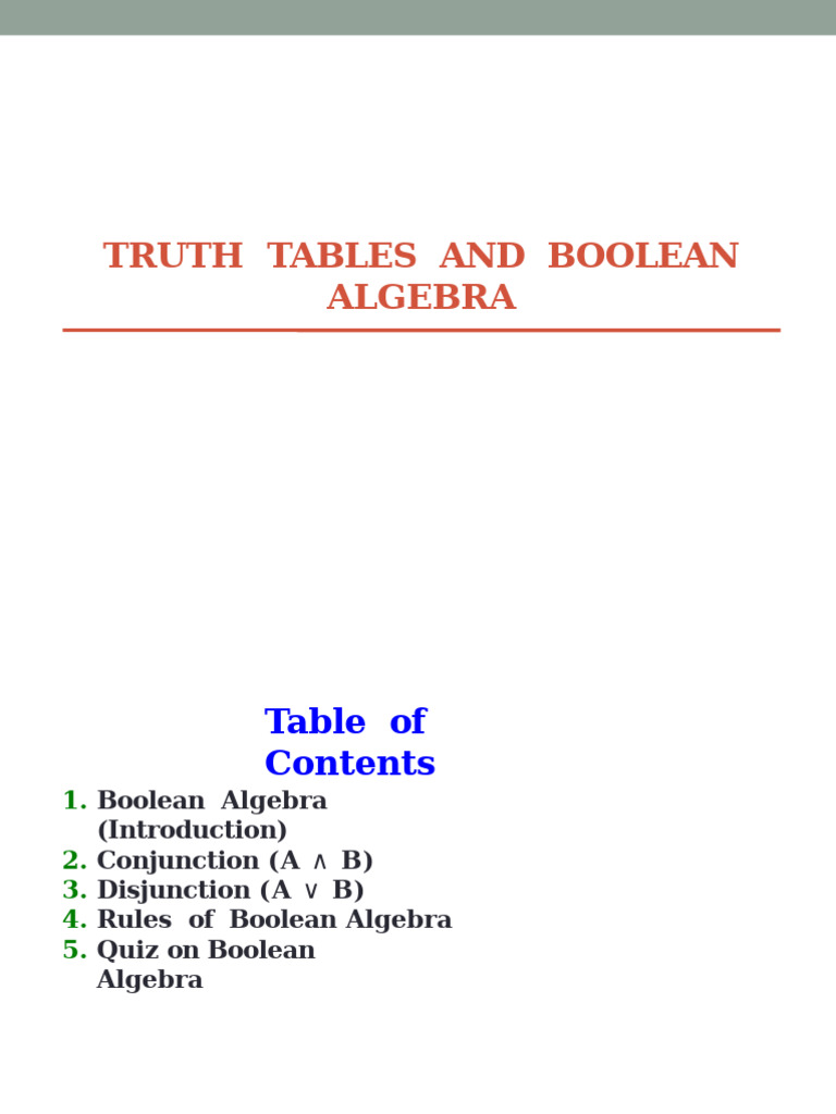 Lecture5 Boolean Algebra-1 | PDF | Boolean Algebra | Teaching Mathematics