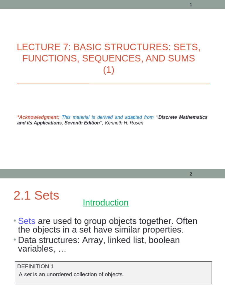 Understanding Sets and Functions in Mathematics | PDF | Set ...