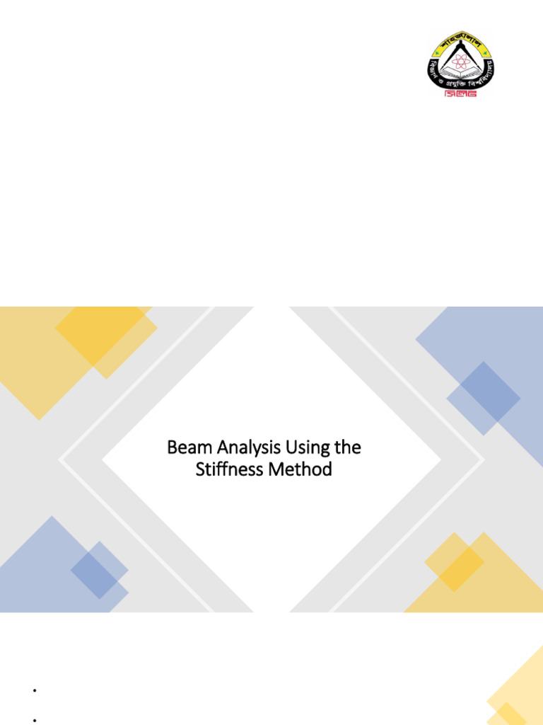 Stiffness Matrix Method Beam Pdf Bending Beam Structure