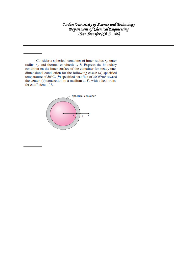 Suggested Problems (Chapter 2, Heat Conduction Equation) | PDF