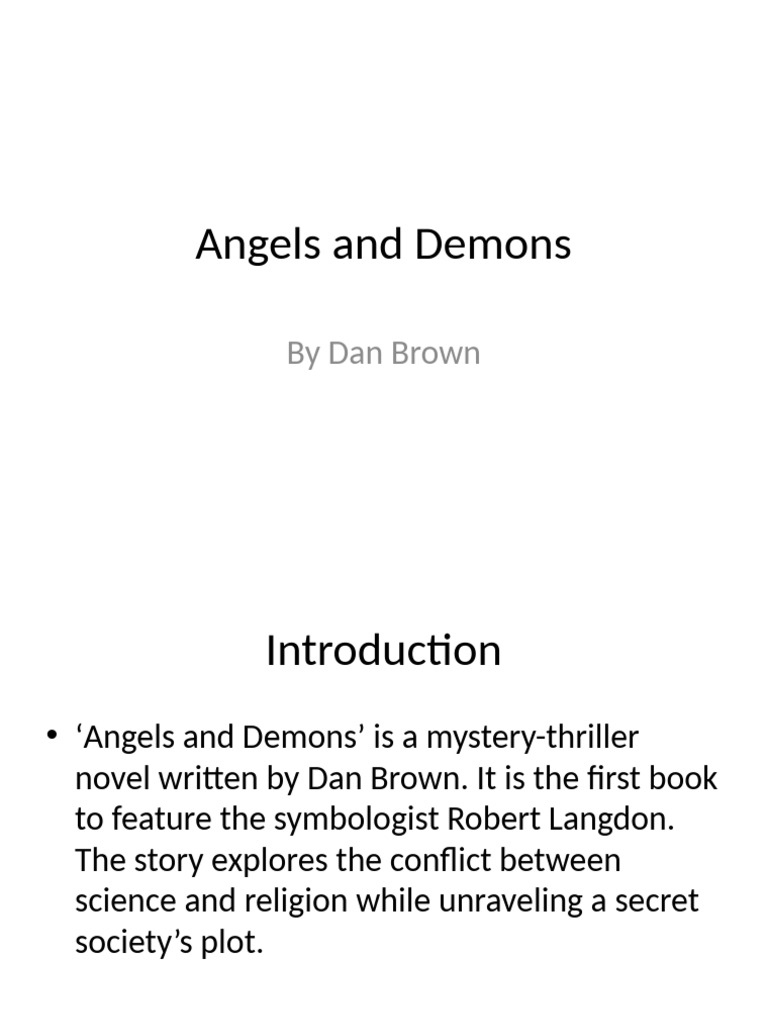 Angels and Demons Presentation | PDF