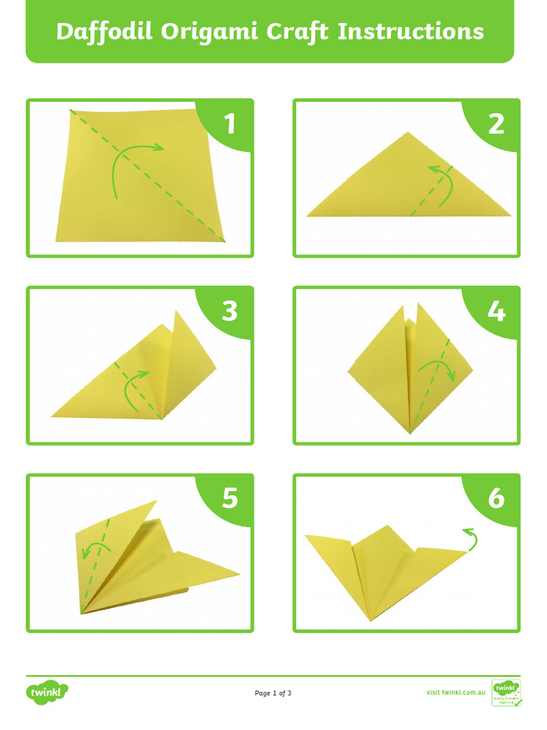 Au t2 T 10000656 Daffodil Origami Craft Instructions English | PDF