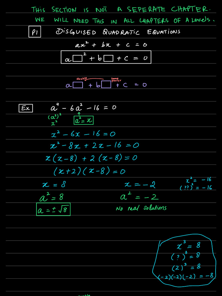 Disguised Quadratic and Surds | PDF | Quadratic Equation | Mathematics