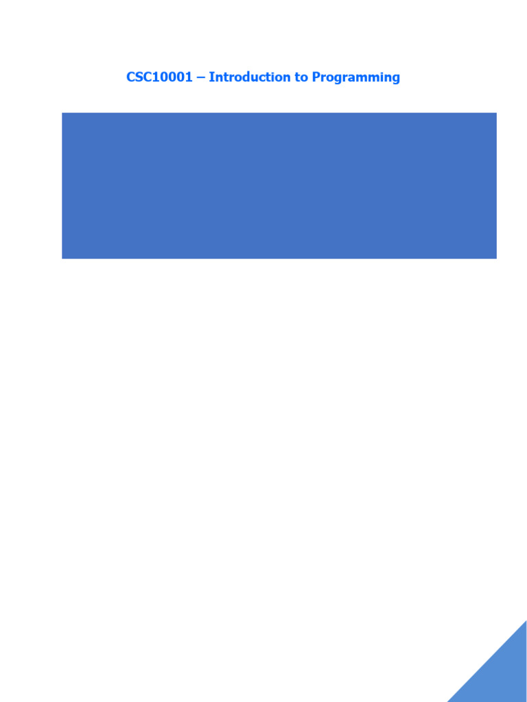 W01 Req Programming Overview | PDF | Computer Programming | Algorithms