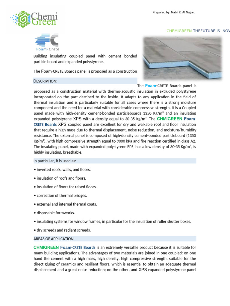 Foam-CRETE Boards for Thermal Insulation | PDF | Building Insulation ...