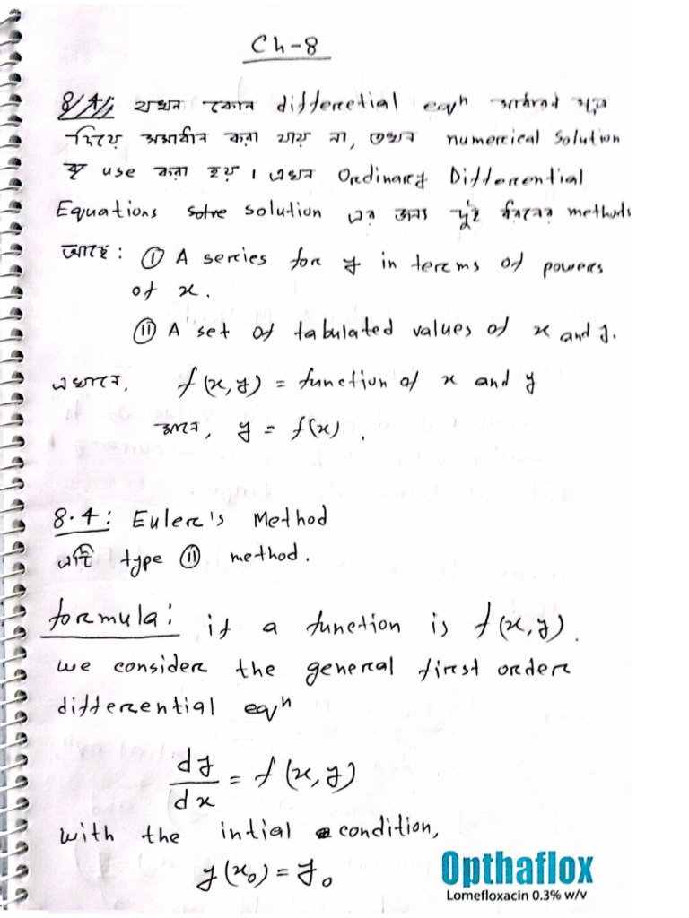 Neumerical Ch-8 Saifulla Sir Note | PDF