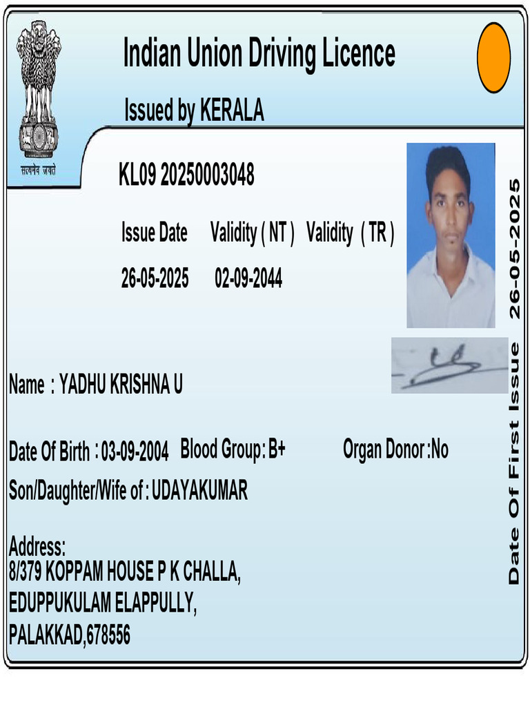 Indian Driving Licence Details | PDF