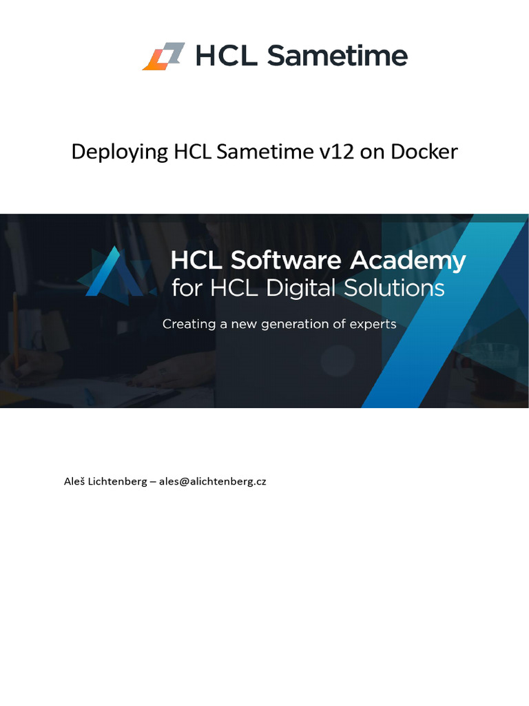 Deploying HCL Sametime v12 On Docker | PDF | Mongo Db | Computer File