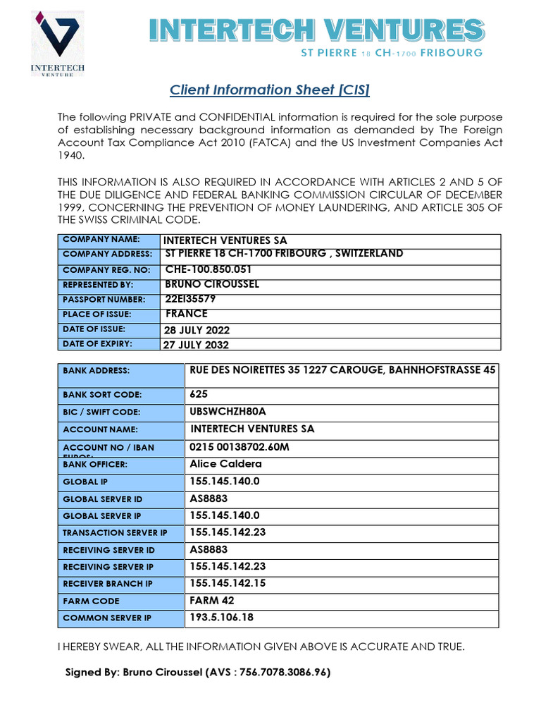 Cis - Intertech Ventures Sa - 250725 - 232301 | PDF