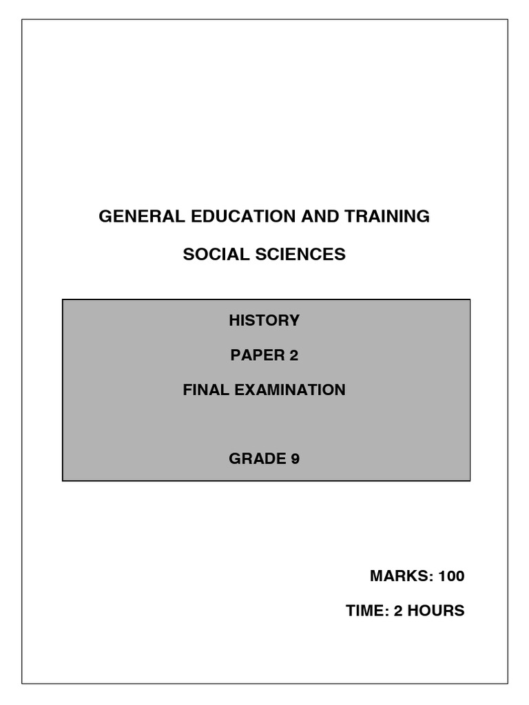 Grade 9 History Exam: Nov 2014 | PDF | Apartheid | Communism