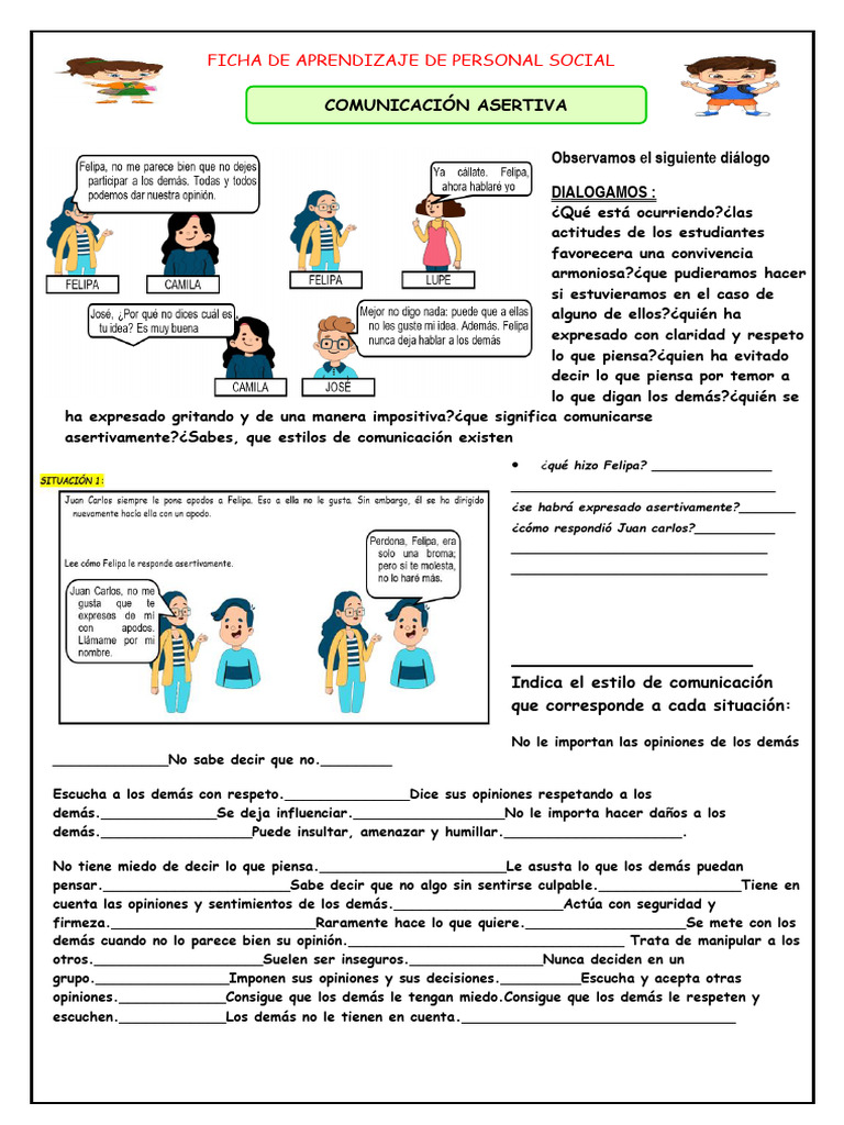 Estilos de Comunicación y Asertividad | PDF | Sicología