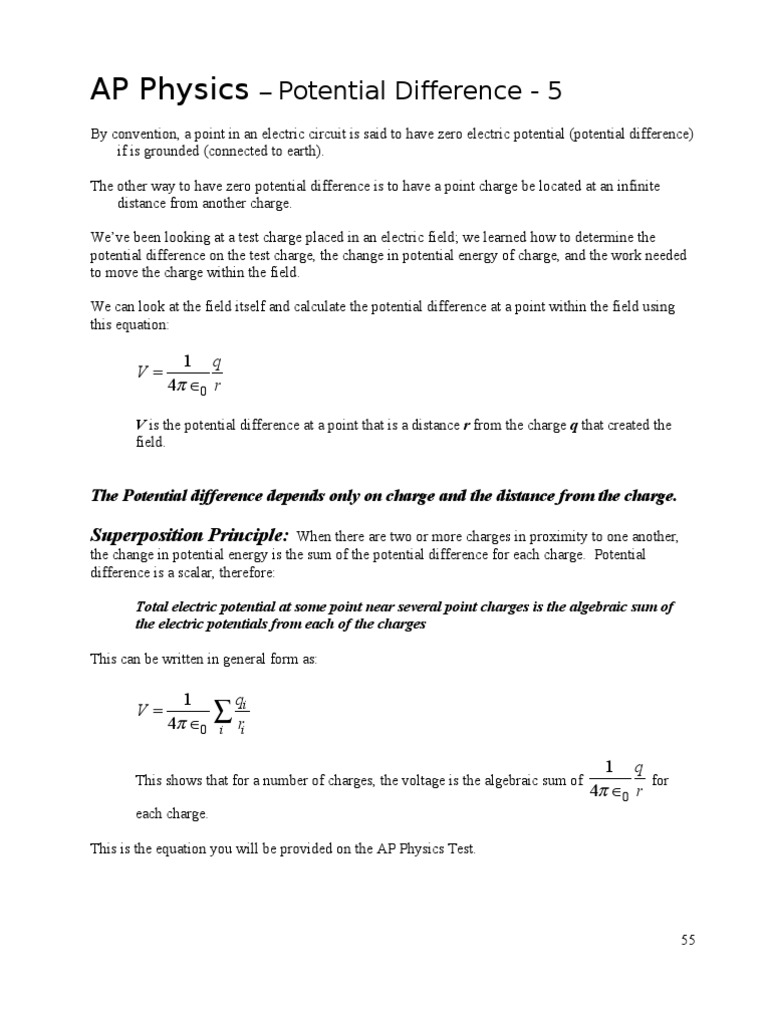 5 - Potential Difference | PDF | Voltage | Electron