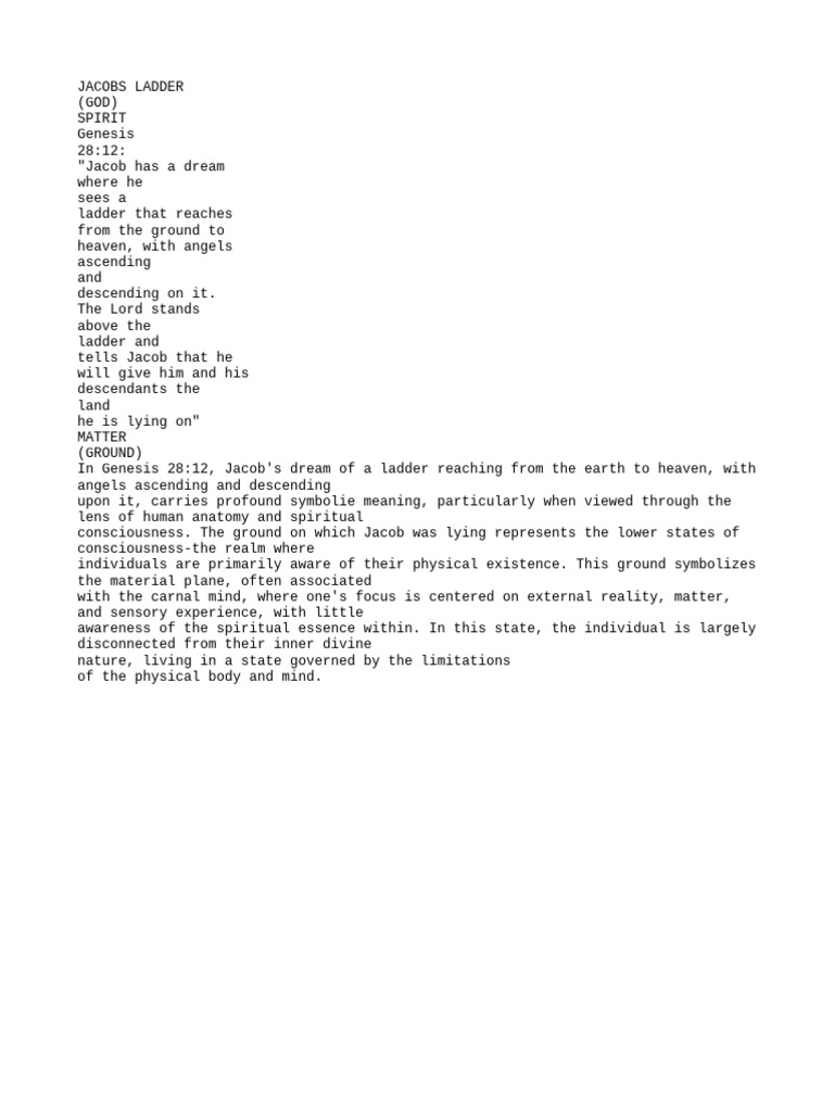 Jacob's Ladder 1 | PDF