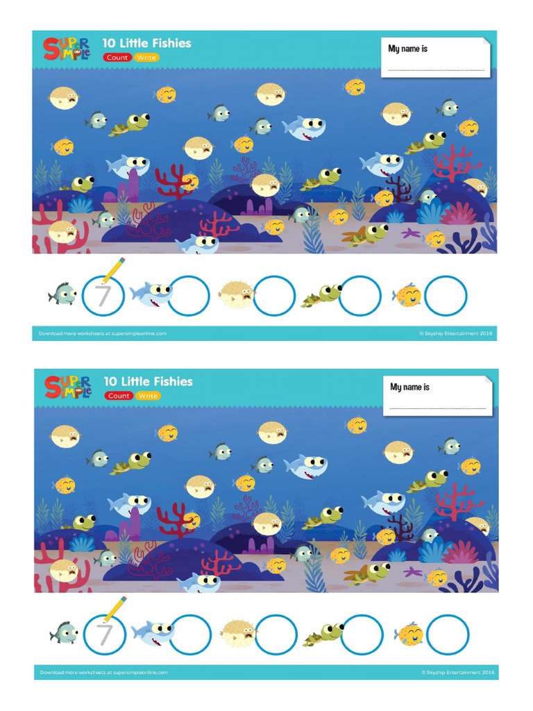 10 Little Fishies | PDF