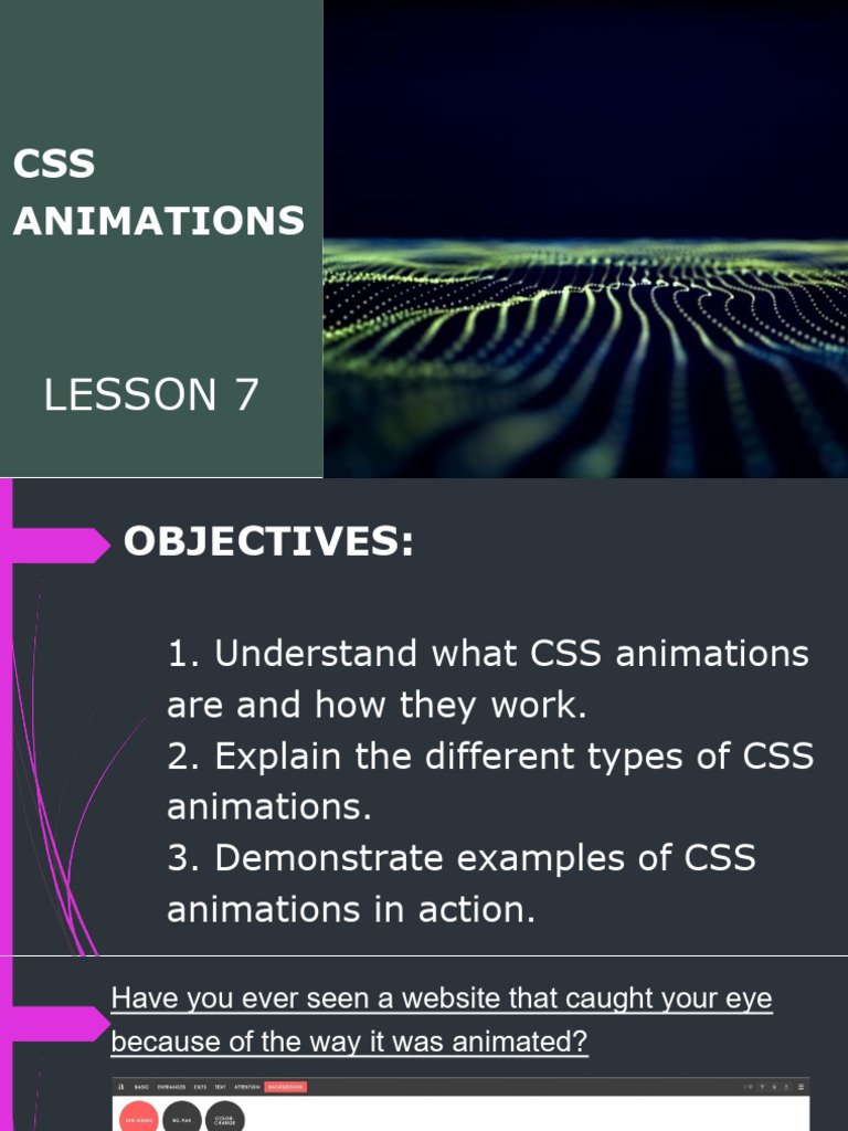 2ndq Lesson 7 Css Animation | PDF | Web Development