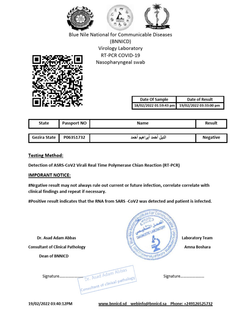 COVID-19 RT-PCR Test Results Summary | PDF