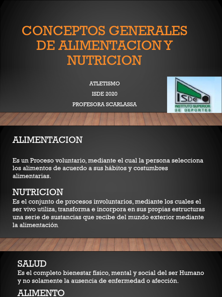 Conceptos Generales de Alimentacion y Nutricion | PDF | Nutrientes ...