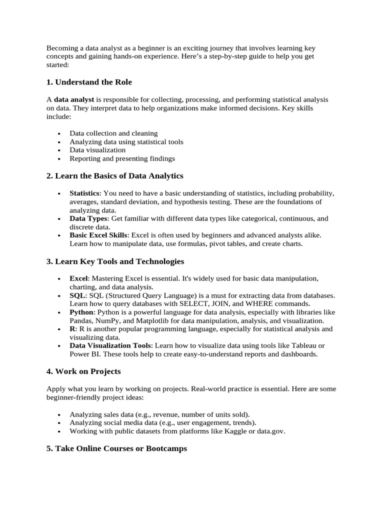Becoming A Data Analyst As A Beginner Is An Exciting Journey That ...