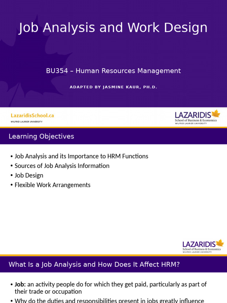 Chapter 4 - Job Analysis and Work Design | PDF | Human Resource Management | Labor Relations