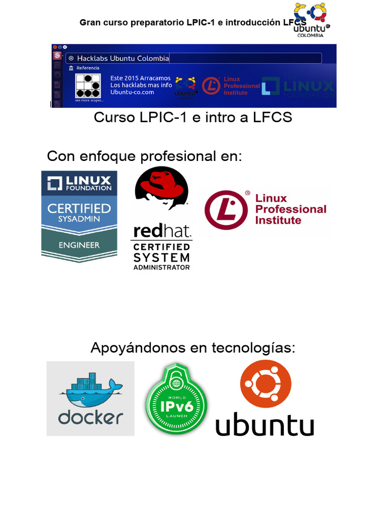 Gran Curso Preparatorio LPIC-1 e Introduccion LFCS | PDF | Distribución de Linux | Software libre