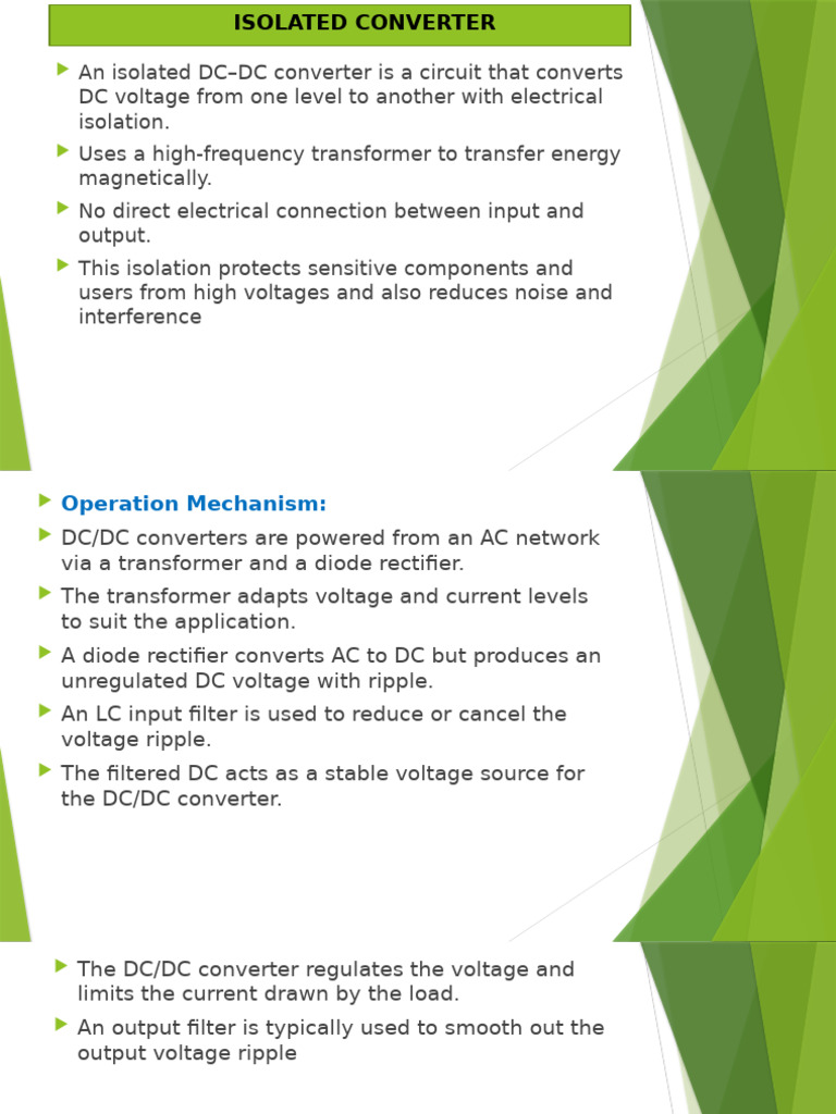 Isolated DC-DC Converter Overview | PDF