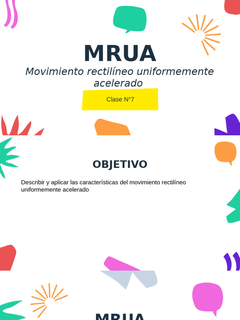Características del MRUA y Ejercicios | PDF