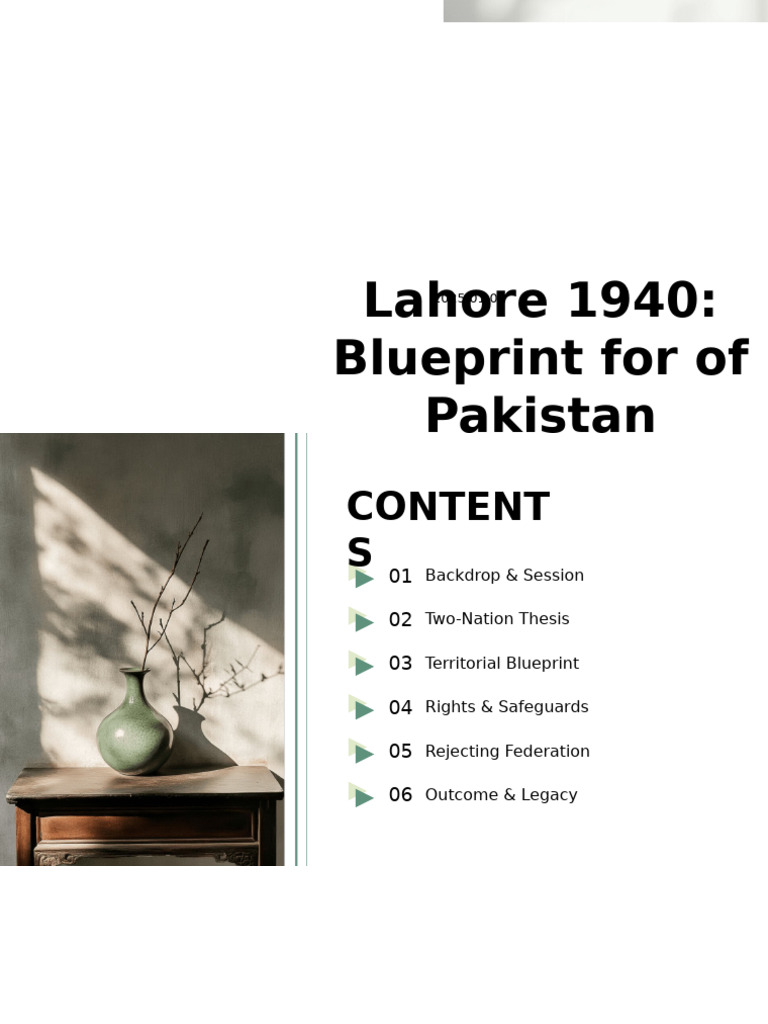 Lahore 1940 - Blueprint of Pakistan | PDF | Partition Of India | Pakistan