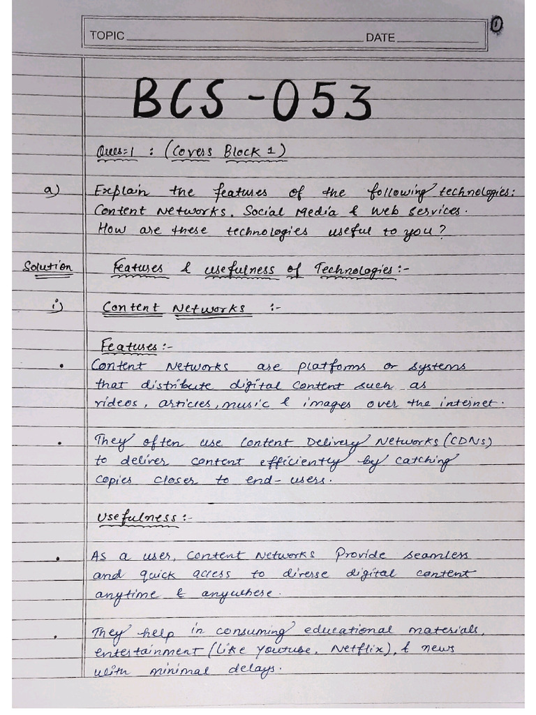 BCS-053 (Ignou Bca Semester 5) | PDF