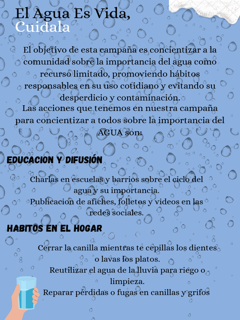Cuidar el Agua: Vida y Futuro | PDF