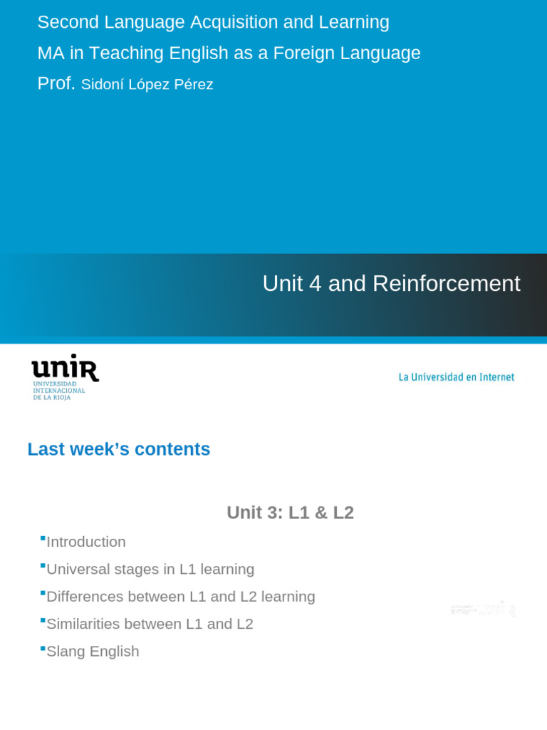 Unit 4 and RE right | PDF | Second Language | Cognition