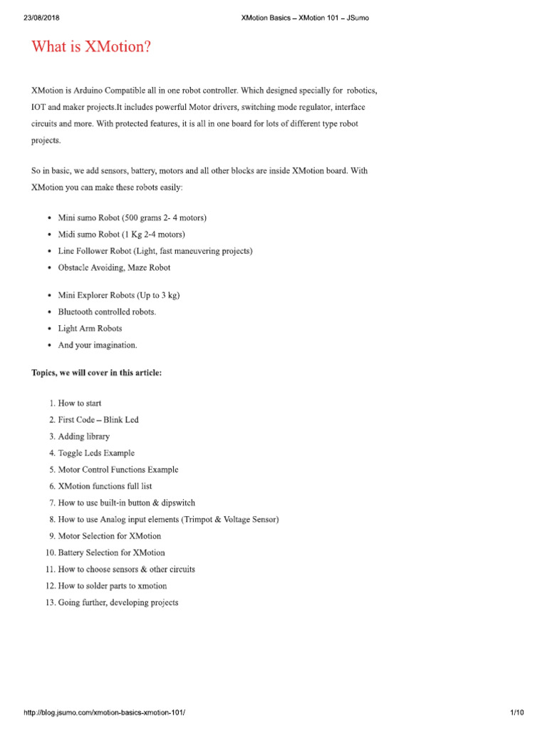 Xmotion Basics | PDF