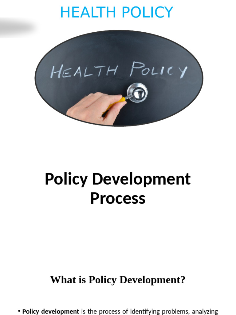 Health Policy Development Process Guide | PDF | Policy | Health Policy