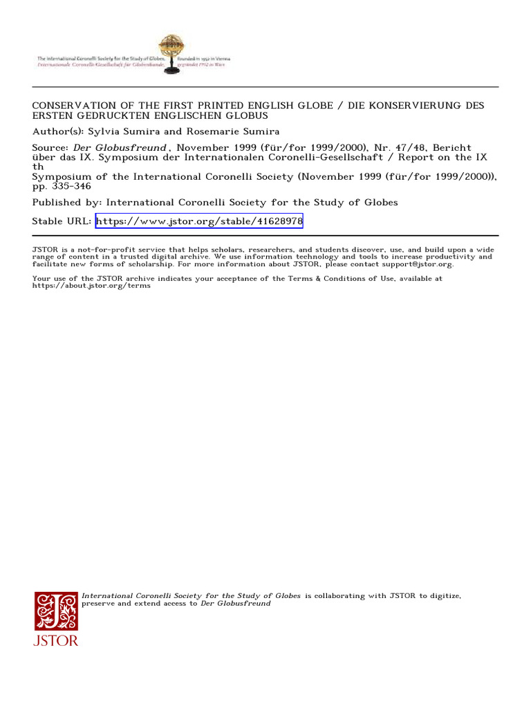Sumira CONSERVATIONFIRSTPRINTED 1999 | PDF