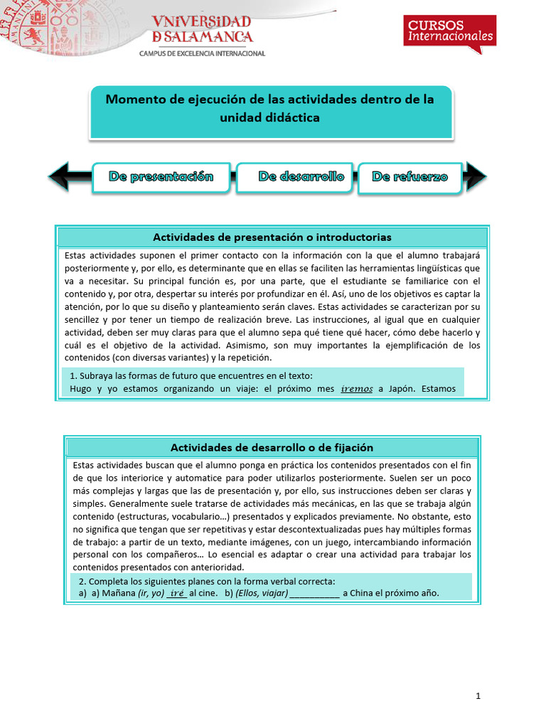 Actividades Lingüísticas para Estudiantes | PDF