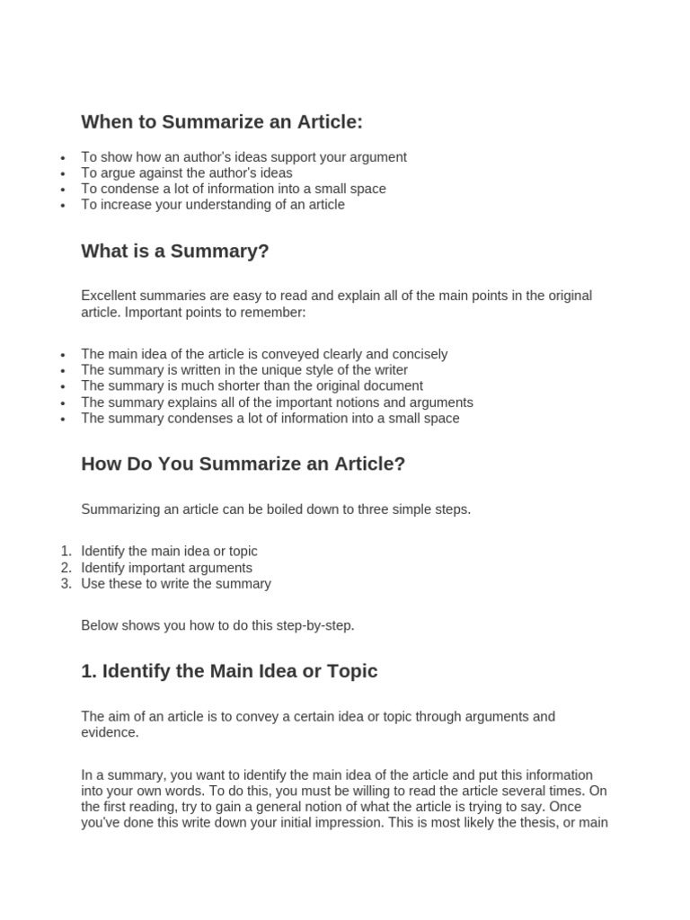 When To Summarize An Article | PDF | Flint Water Crisis | Water