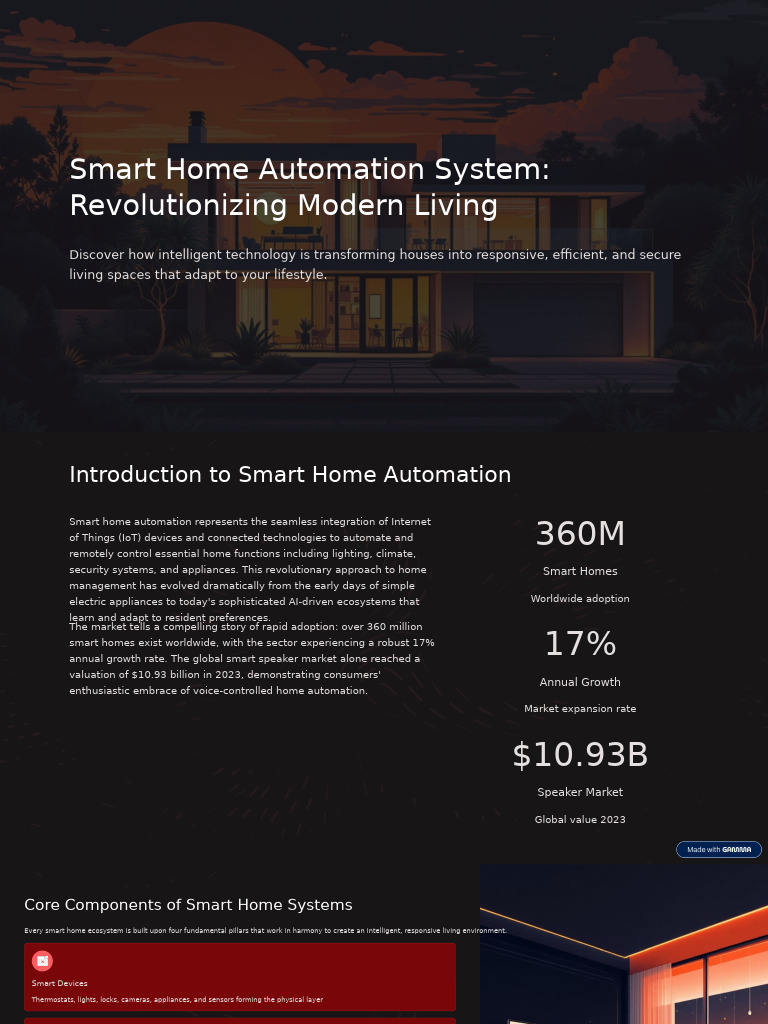 Smart Home Automation Benefits & Trends | PDF | Home Automation ...
