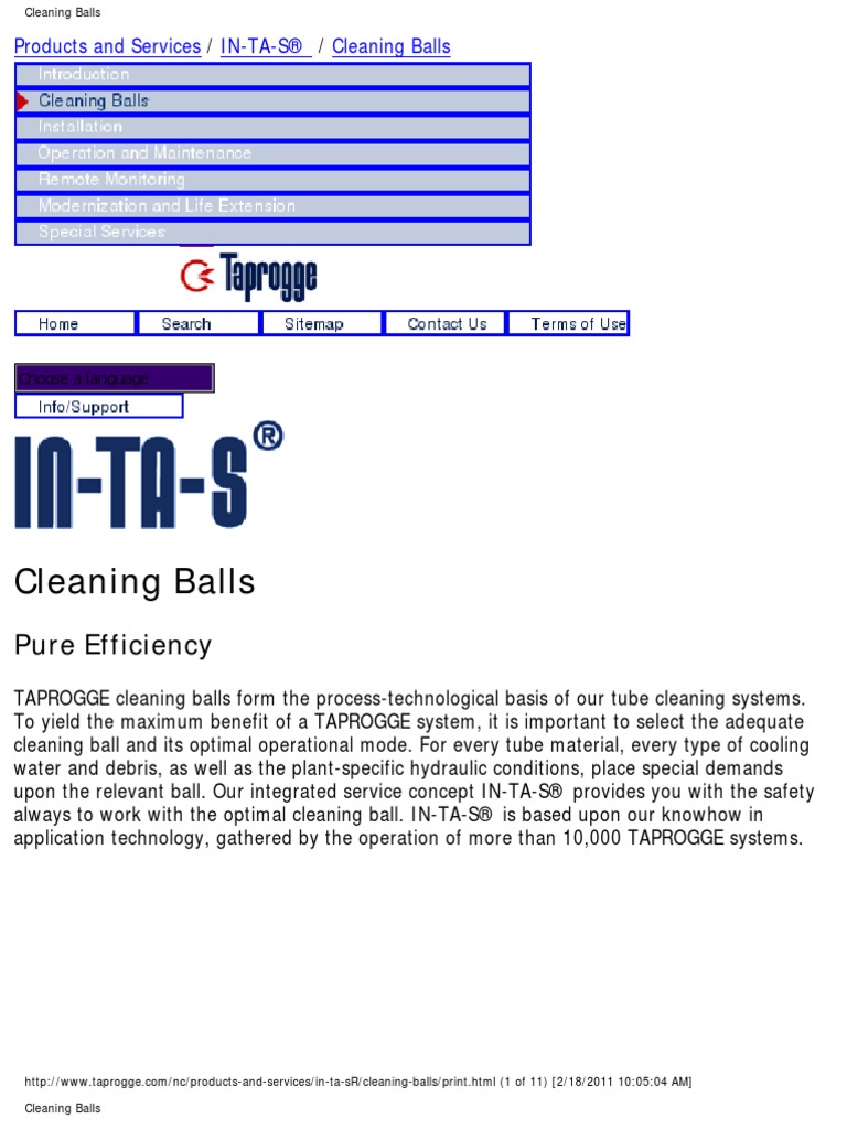 Cleaning Balls | PDF | Heat Exchanger | Vacuum Tube