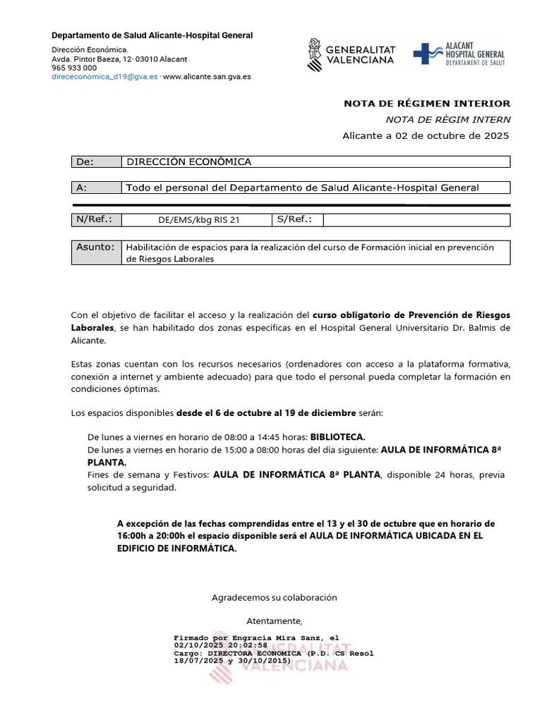 ris 21_NI_ Habilitación espacios formación PRL_firmado | PDF
