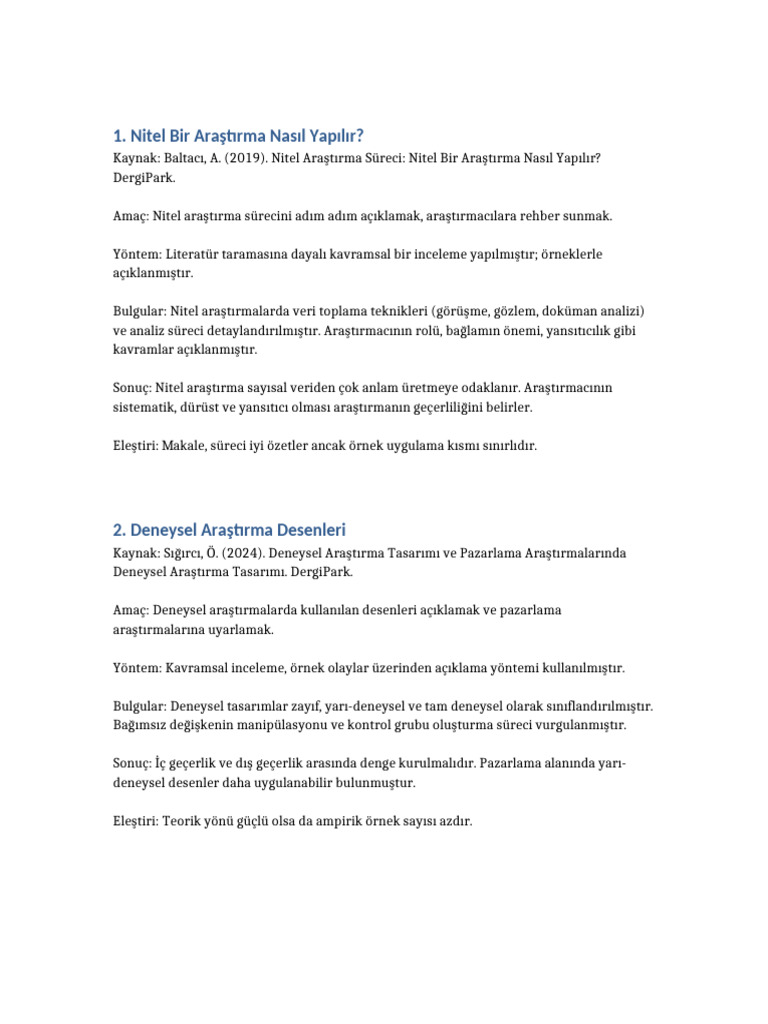 5 Bilimsel Arastirma Basligi Makale Incelemeleri | PDF