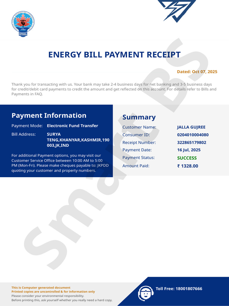 Payment Receipt | PDF