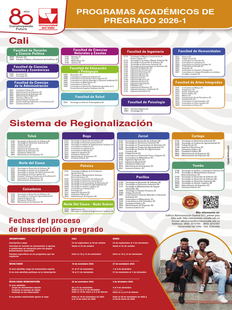 Inscripciones Pregrado 2026-1 Univalle | PDF | Ingeniería | Science