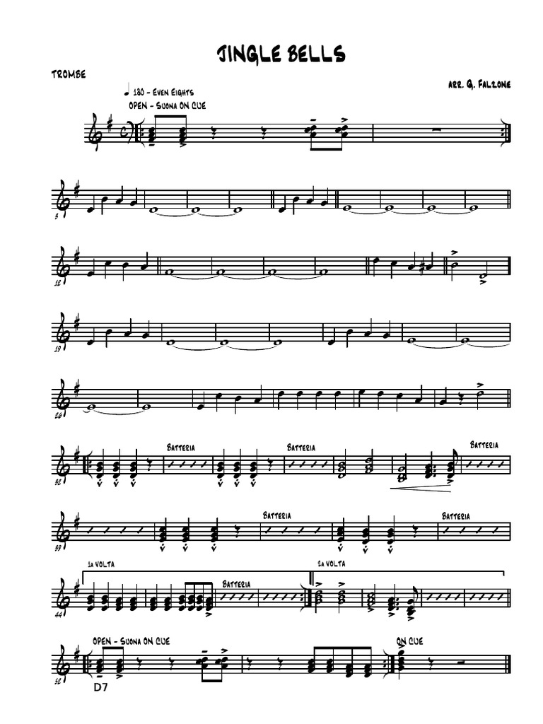 JINGLE BELLS - Trombe in Sib - Sezione | PDF