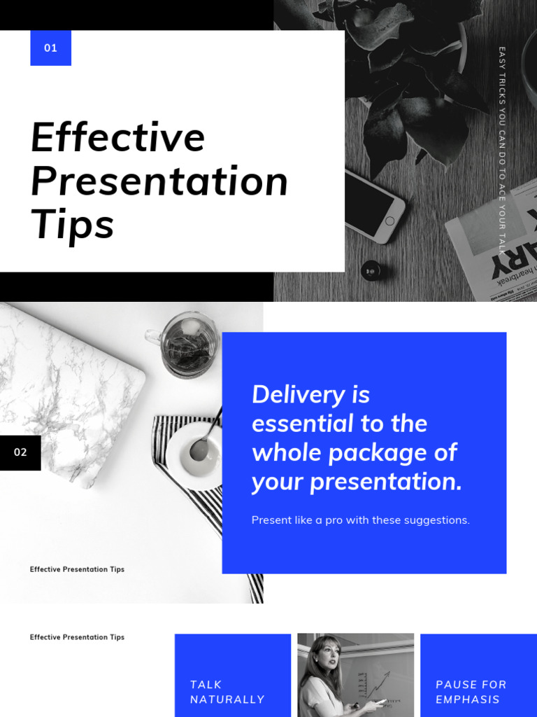 Black and Blue Basic Presentation Template | PDF