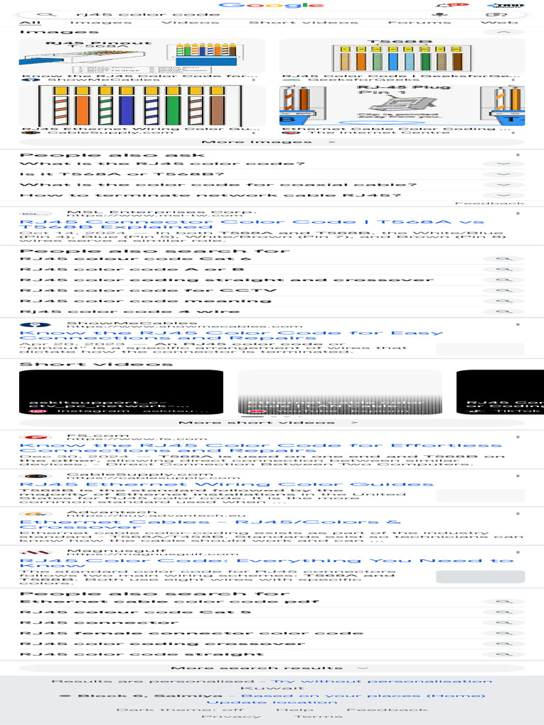 Rj45 Color Code - Google Search | PDF | Manufactured Goods ...