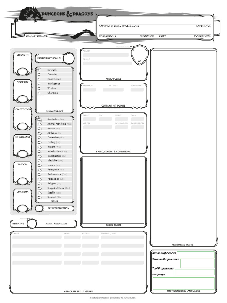 DND Sheet | PDF | Role Playing Games | Gaming