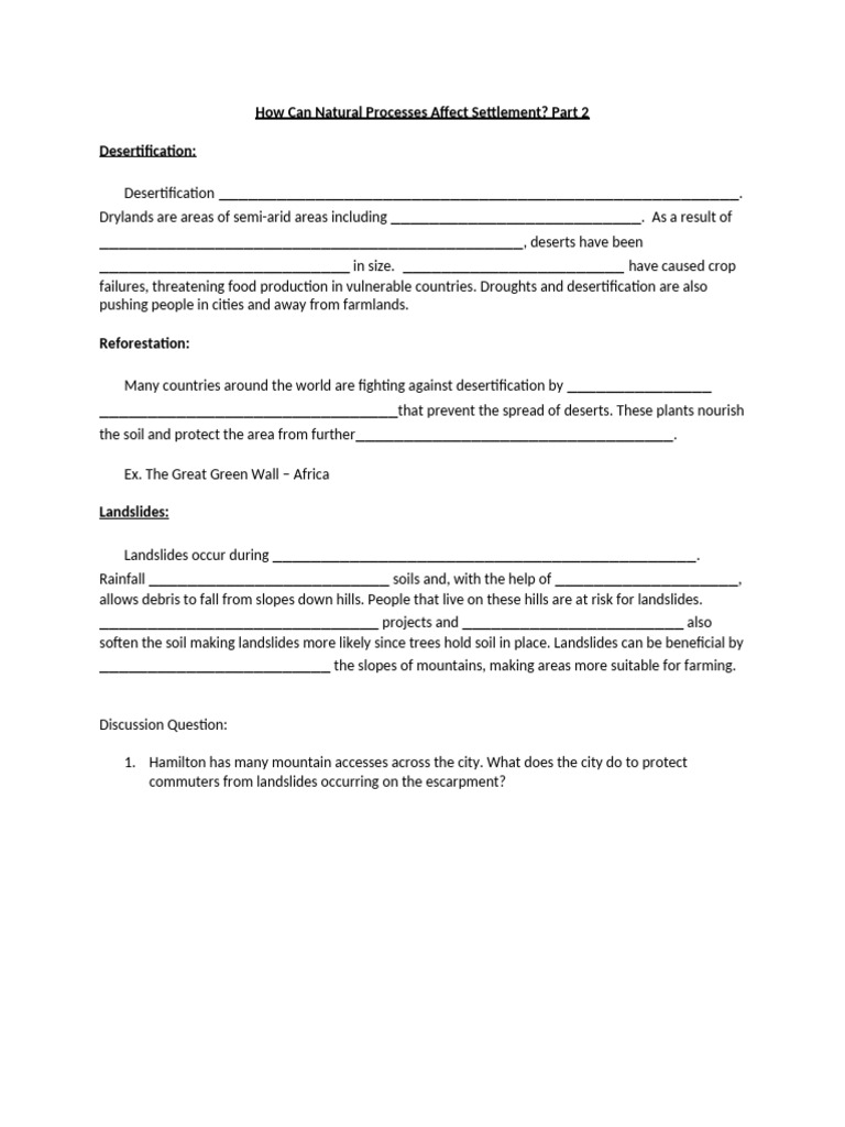 How Can Natural Process Affect Settlement 2 | PDF